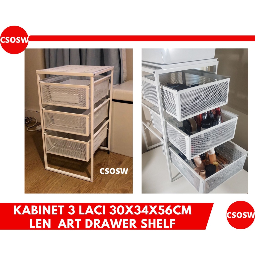 Jual Kabinet 3 Laci 30x34x56Cm IKLENNART Drawer Shelf Rak Kecil ...