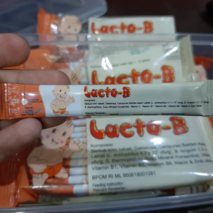 Jual Lacto-B Bungkus Isi 10 Sachet @1gr - untuk mengobati diare dan ...