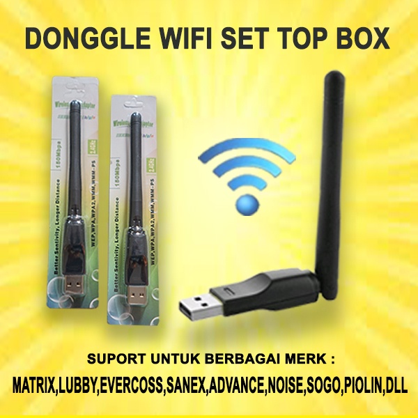 Jual Wifi Dongle Set Top Box Universal for MATRIX ,EVERCOSS,LUBBY ...