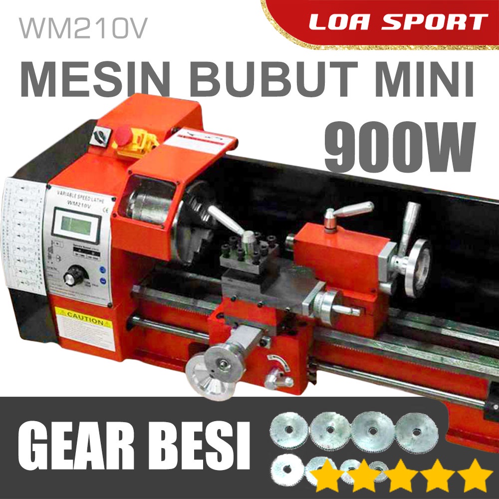Jual Mesin Bubut Mini Gear Besi 900W 230V High Power Brushless Motor ...