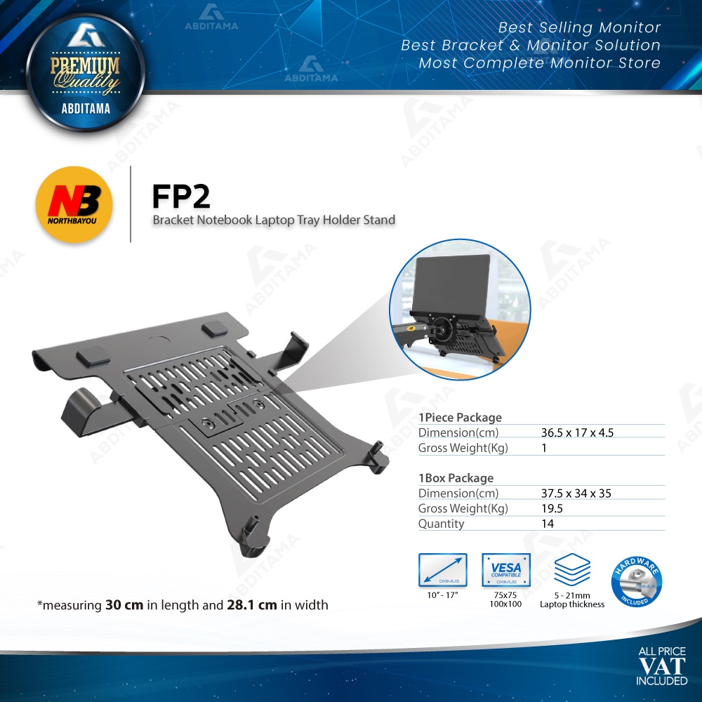 Jual Bracket Notebook Laptop Tray Holder Stand Tatakan Notebook NB FP2 ...
