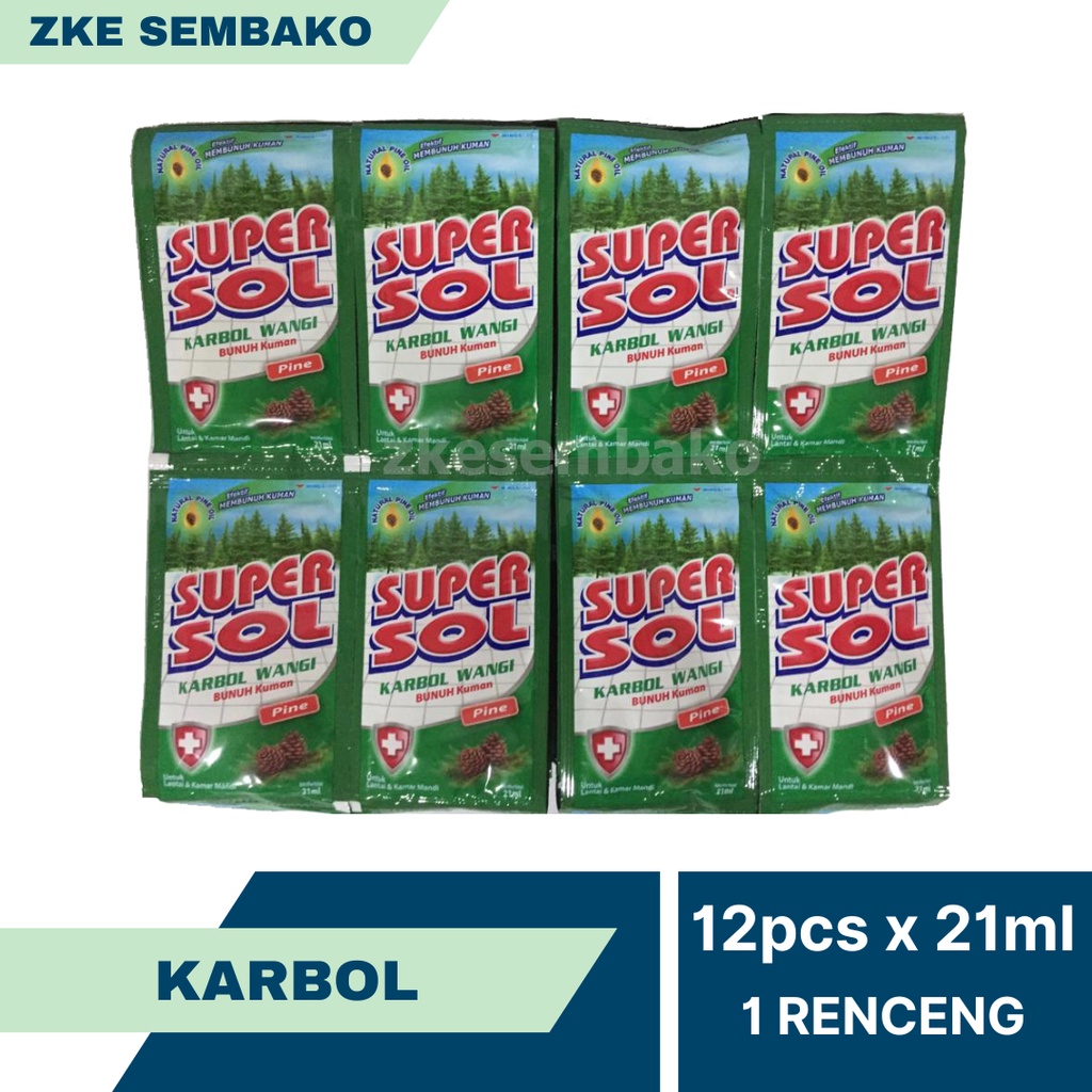Jual Supersol Karbol Sachet 1 Renceng 12pcs | Shopee Indonesia