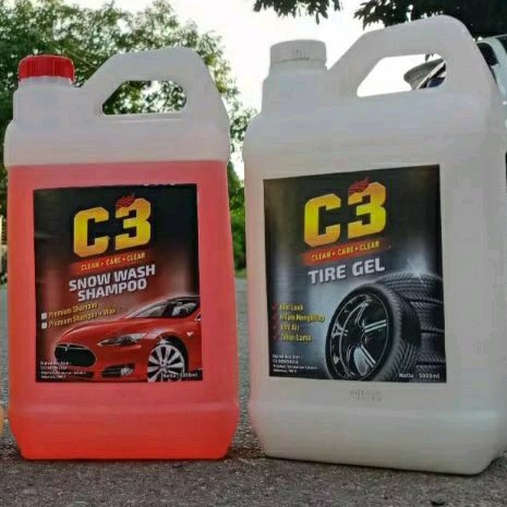 Jual semir ban C3 TIRE GEL TOP dan SNOW WASH SHAMPOO (semir ban dan ...