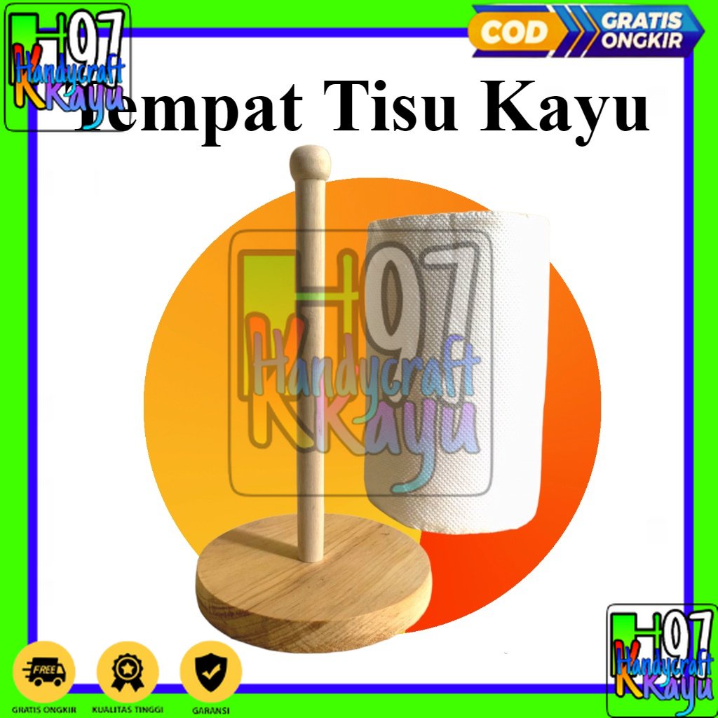 Jual Tempat TISU DAPUR Model Roll Bahan Kayu Mahoni Kualitas Standart ...