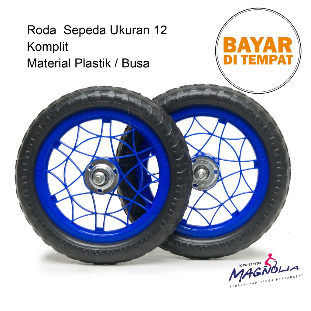 Jual Roda Ban Sepeda Anak Ukuran 12 Komplit Siap Pakai Material Plastik ...