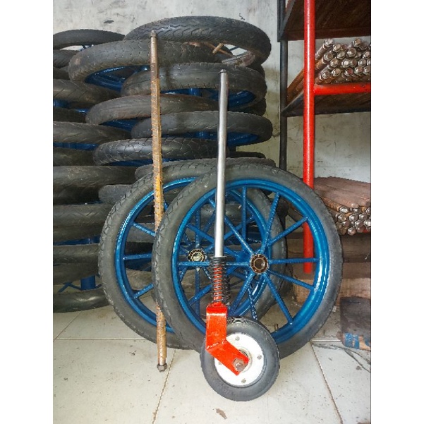 Jual Roda Gerobak Ring 17 jari 6 besar + geletrek ( satu pasang ...