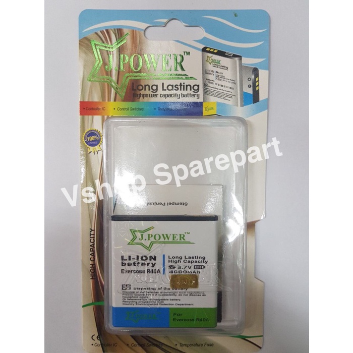 Jual Batre Baterai Double Power Evercoss R40A Merek Jpowet #Original ...