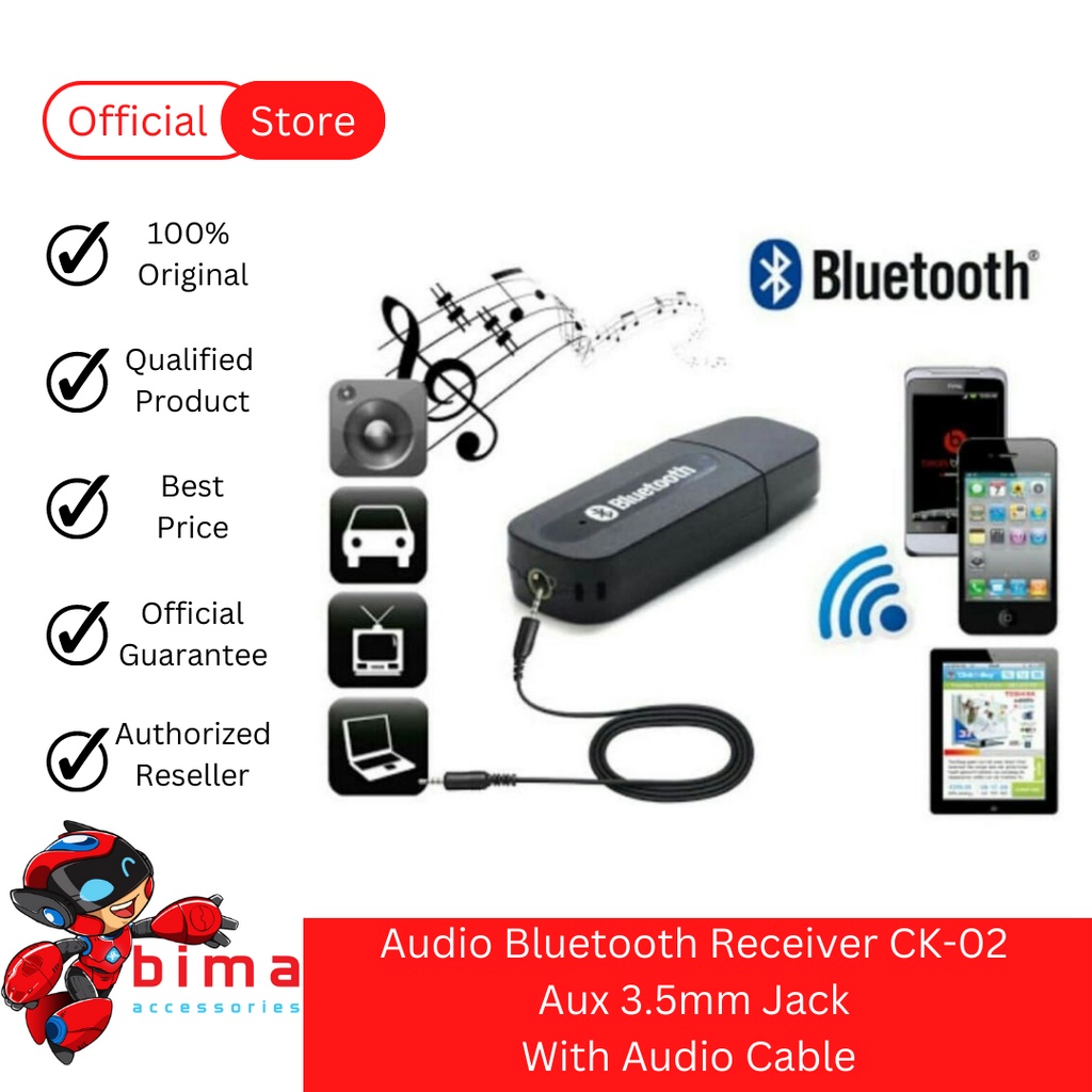 Jual Bluetooth Receiver Aux USB power CK02 | Shopee Indonesia