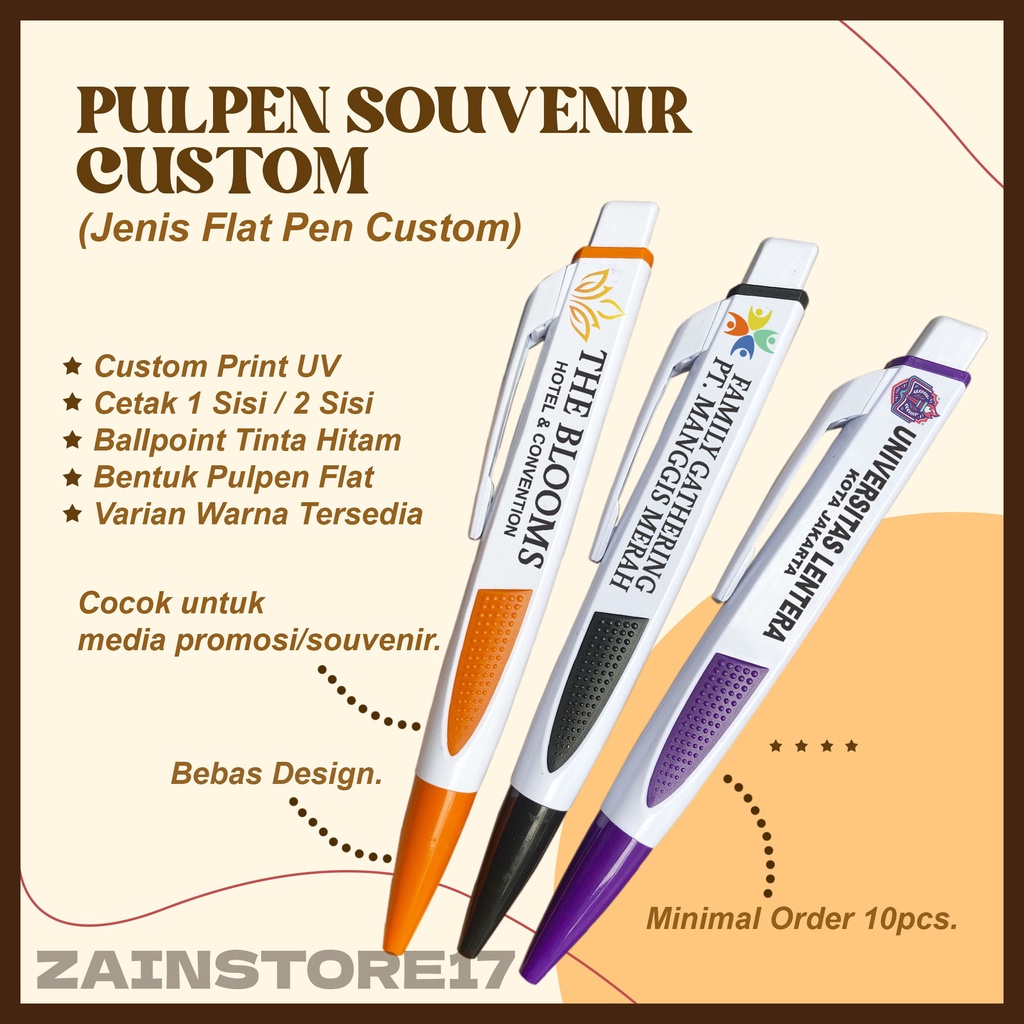 Jual CUSTOM BALLPOINT / PULPEN SOUVENIR CUSTOM PRINT UV / MERCHANDISE ...