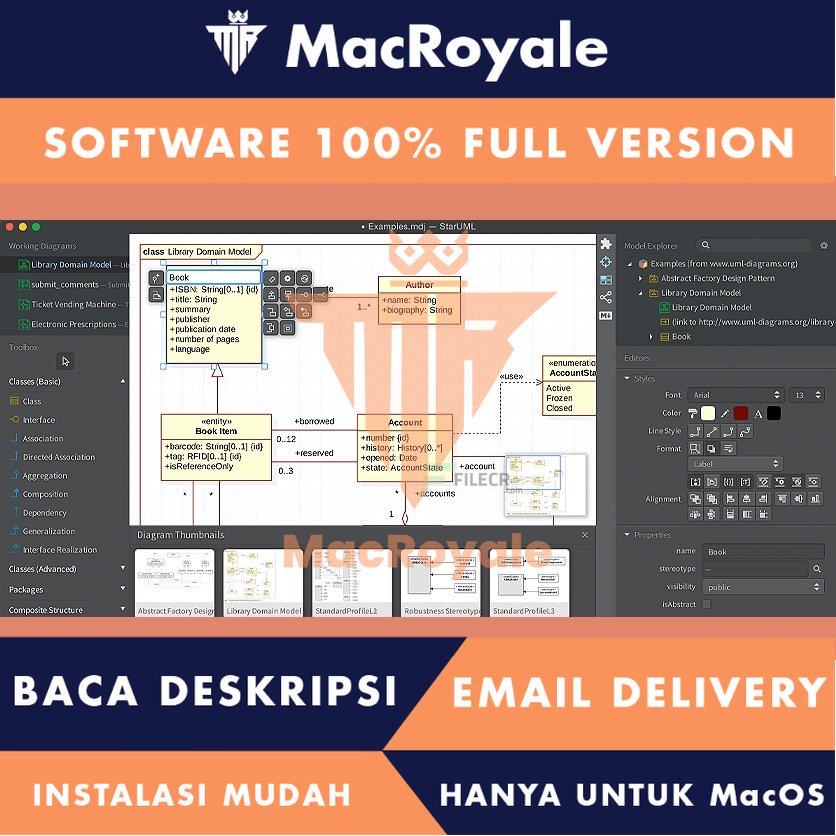 Jual [MacOS] StarUML Full Version Lifetime Full Garansi - Aplikasi pemodelan UML untuk MacOS ...