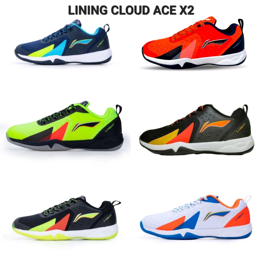 Jual Sepatu Lining Li-Ning CLOUD ACE X2 100% Original Badminton Shoes ...