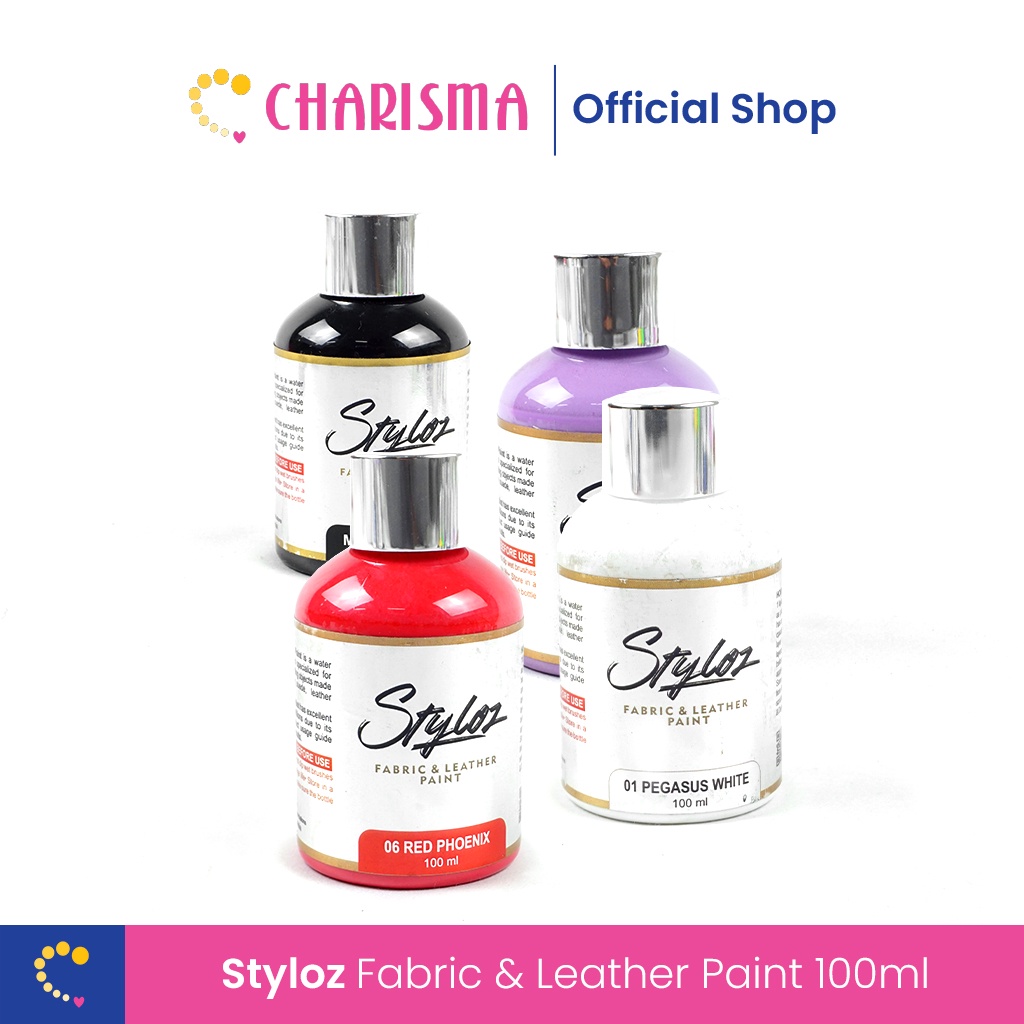 Jual Charisma Styloz Fabric and Leather Paint - Original Colors 100 ml ...