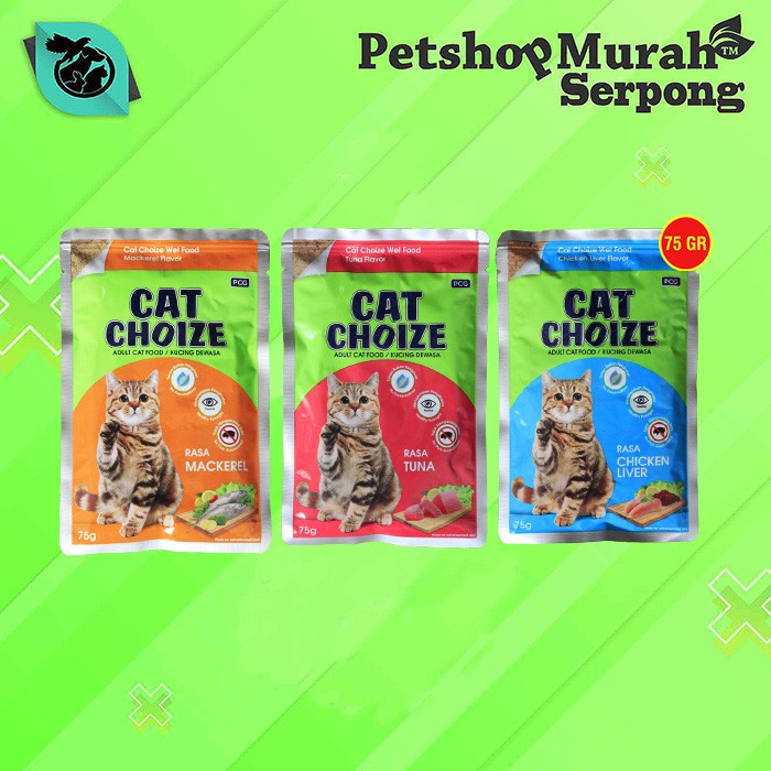 Jual Makanan Basah Kucing Sachet Cat Choize Pouch Wet Food 75 GR ...