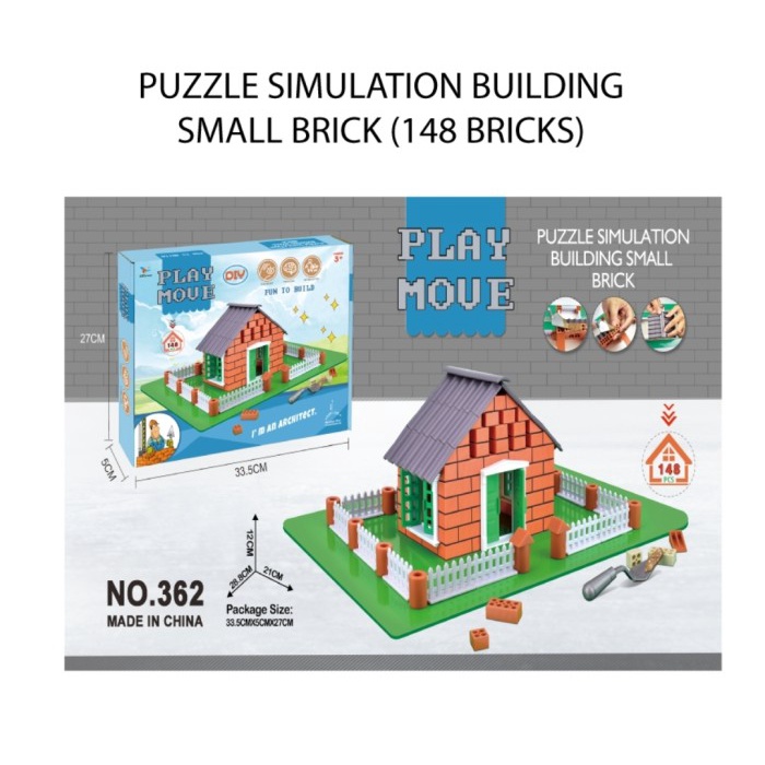 Jual Puzzle Simulation Building Small Brick - 148 bricks - Membangun ...
