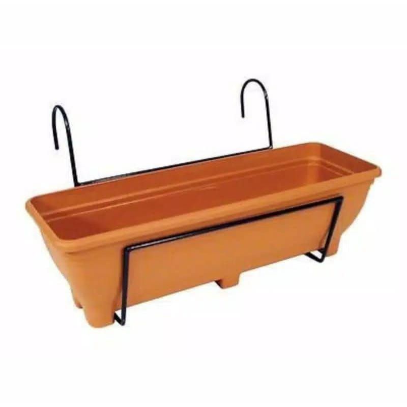 Jual rak bunga keranjang kotak tempel pagar/standing pot bunga tempel ...