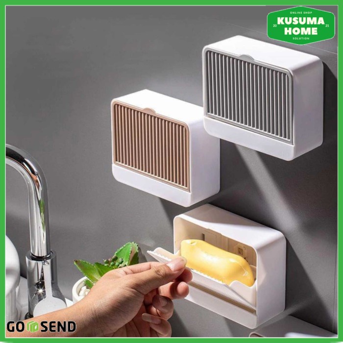 Jual Kotak Tempat Sabun Batang Kamar Mandi Dinding Tempel Drain Box ...