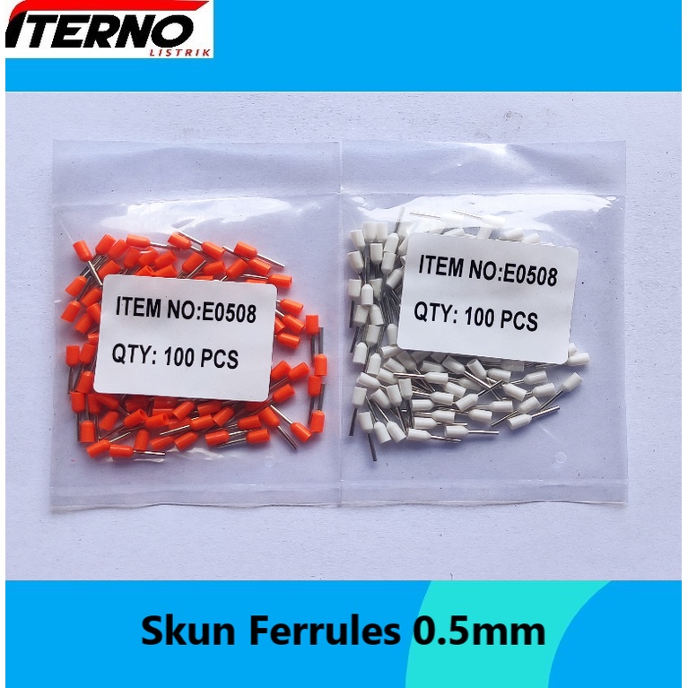Jual Skun Kabel Ferrules 0.5mm E05-08 E0508 Warna | Shopee Indonesia