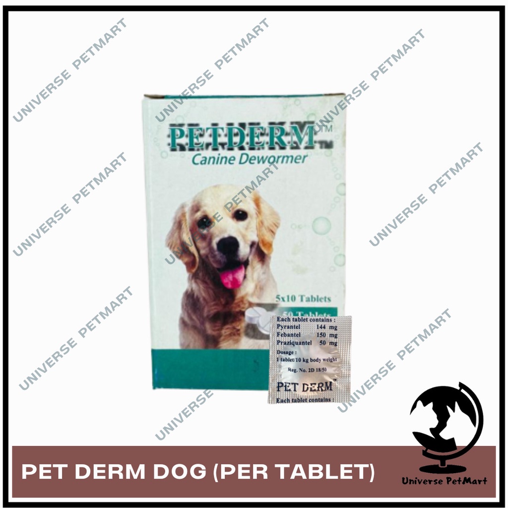 Jual Pet Derm Dog Canine Dewormer / Obat Cacing untuk Anjing (Per ...