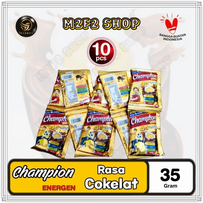 Jual Susu Bubuk Champion Energen Sachet Cokelat - 35 gr (Harga Renceng ...