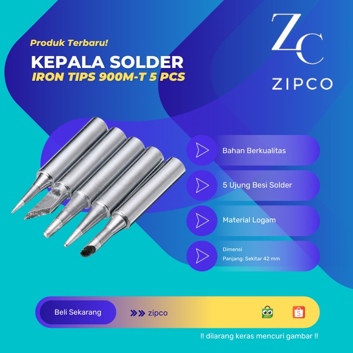 Jual Kepala Solder Iron Tips 900M-T 5 PCS Mata Solder | Shopee Indonesia