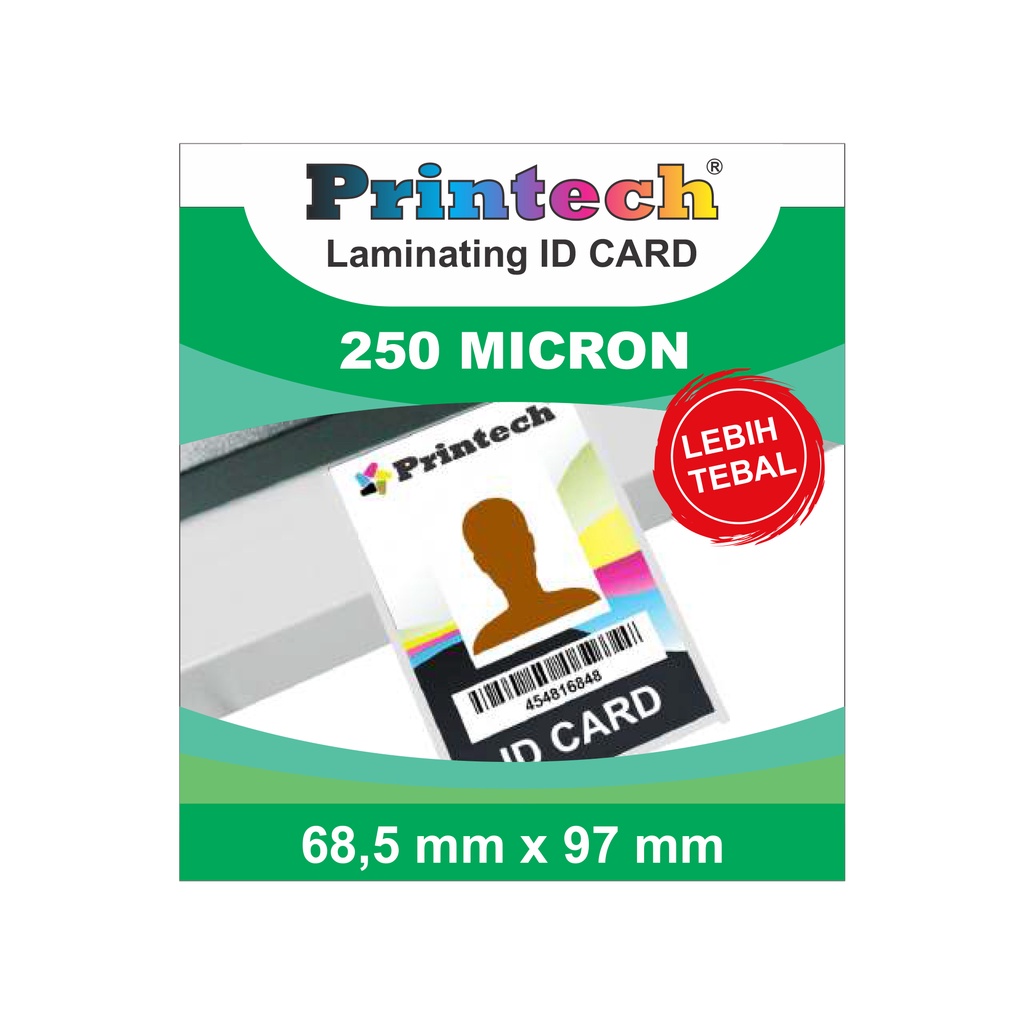 Jual Plastik Laminating / Laminating Film Pouch PRINTECH ID Card 250 Micron - 06005 | Shopee ...