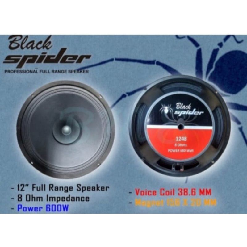 Jual SPEKER BLACK SPIDER SPEAKER BLACK SPIDER 1248 / BS 1248 / BS1248 ...
