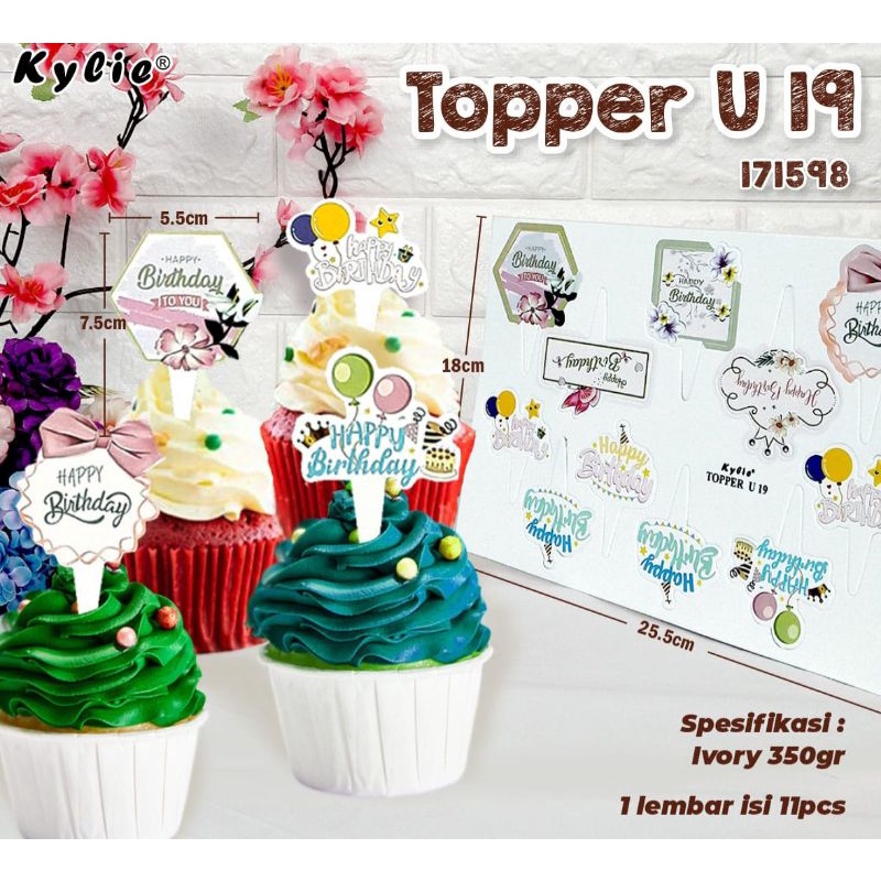 Jual 5 LEMBAR TOPPER ULTAH KERTAS KARTON TEBAL | Shopee Indonesia