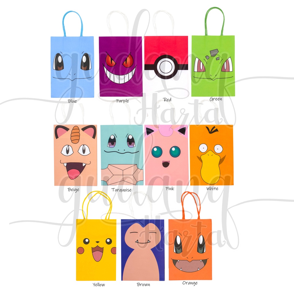 Jual Paper Bag Pokemon Tas Kado Motif Kartun Jepang Monster Listrik ...