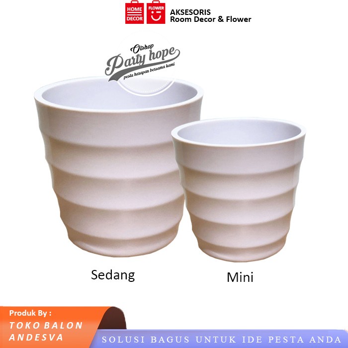 Jual Vas Bunga Gerigi / Pot Bunga Vas Plastik / Vas Bunga pot Sarang ...