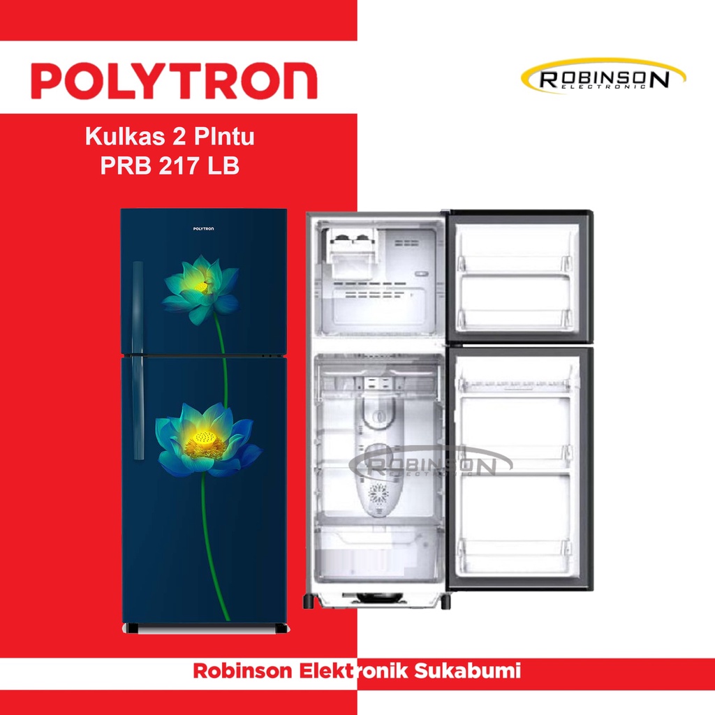 Jual Kulkas 2 Pintu Polytron 210 Liter PRB 217 LB/PR | Shopee Indonesia