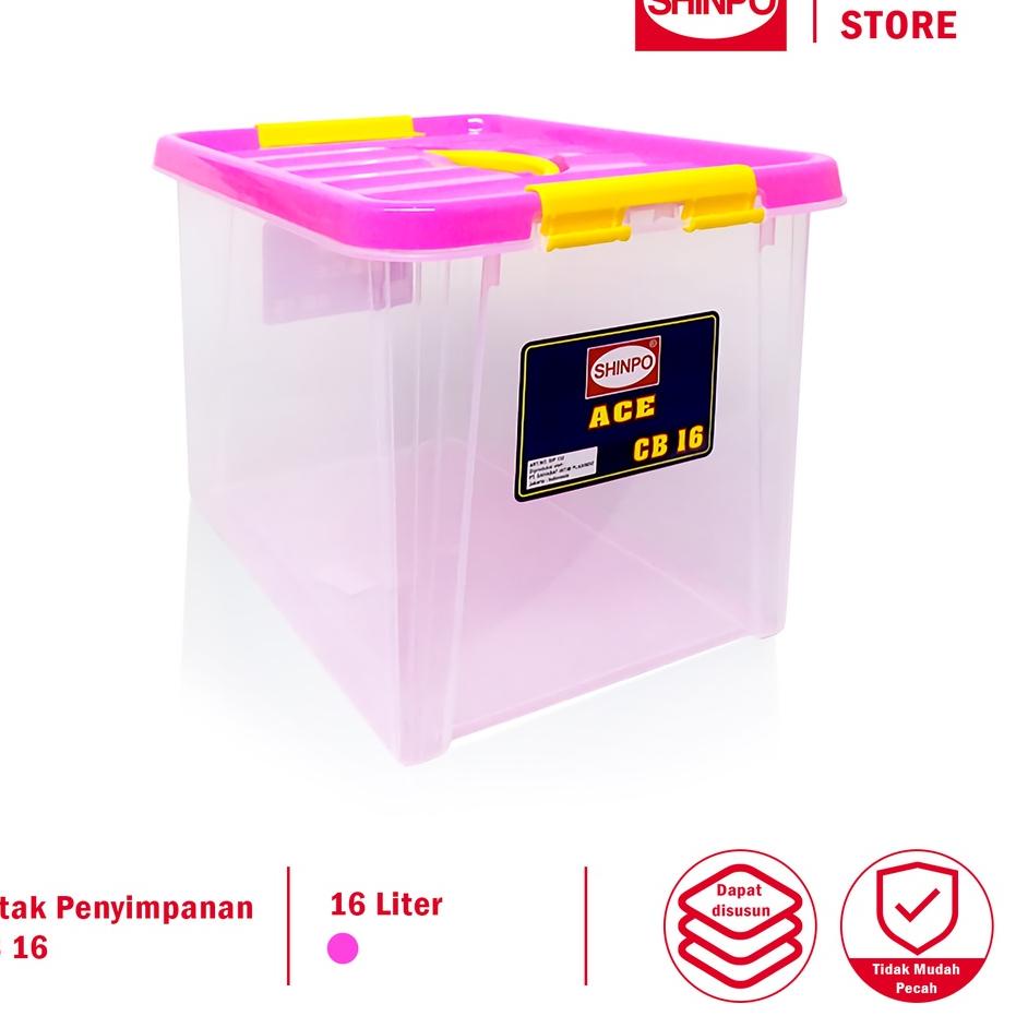 Jual Super Ekonomis SHINPO Kotak Penyimpanan Kontainer Plastik 16 Liter ...