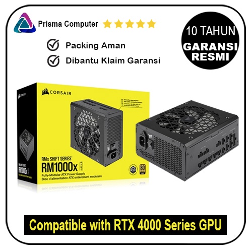 Jual PSU Corsair RM1000x SHIFT 80 PLUS Gold Fully Modular ATX | Shopee ...