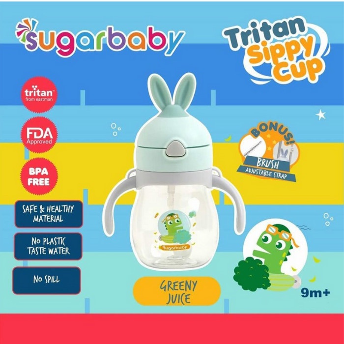 Jual Sugar Baby Tritan Sippy Cup 2in1 Nature Series Kids Bottle with Strap - Botol Minum Anak ...