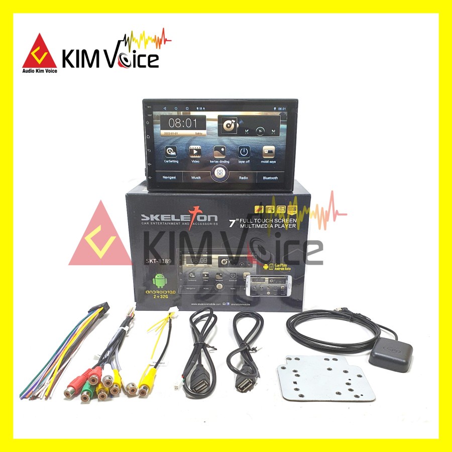 Jual Head unit Android Skeleton SKT-8189 7 inch Android Auto Carplay ...