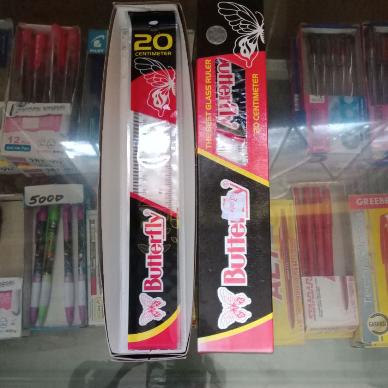 Jual Penggaris Butterfly Pendek 20cm, Penggaris Butterfly panjang 30cm ...