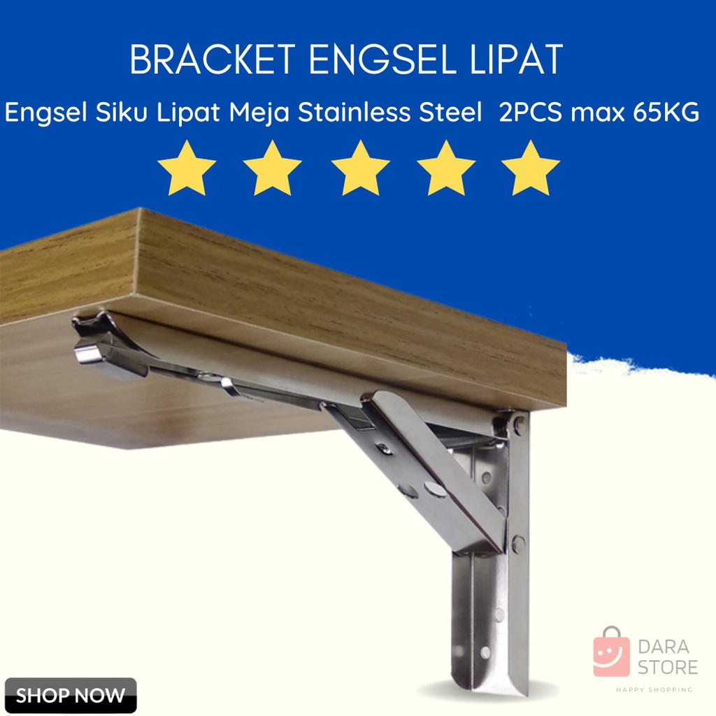 Jual Bracket Lipat/Siku/Engsel FOLDING Meja/Dinding Bracket Engsel Siku ...