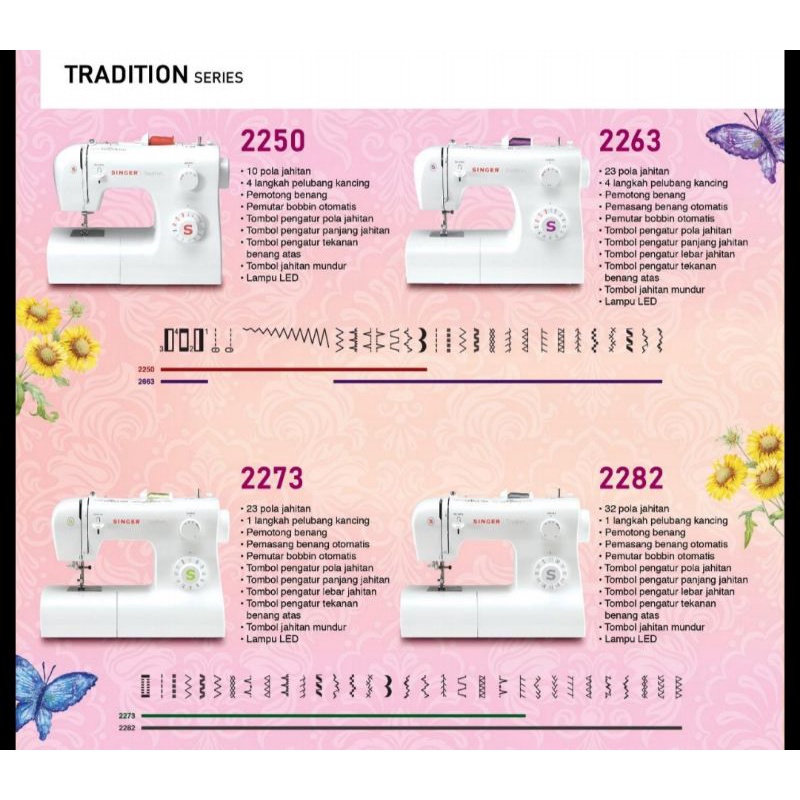 Jual SINGER TRADITION SINGER 2263 / SINGER 2273 PORTABLE SEWING MACHINE ...