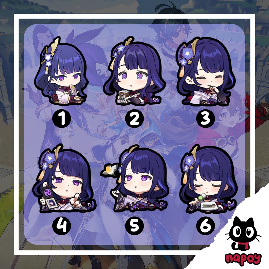 Jual Sticker Vinyl Game Anime Raiden Genshin Impact | Shopee Indonesia