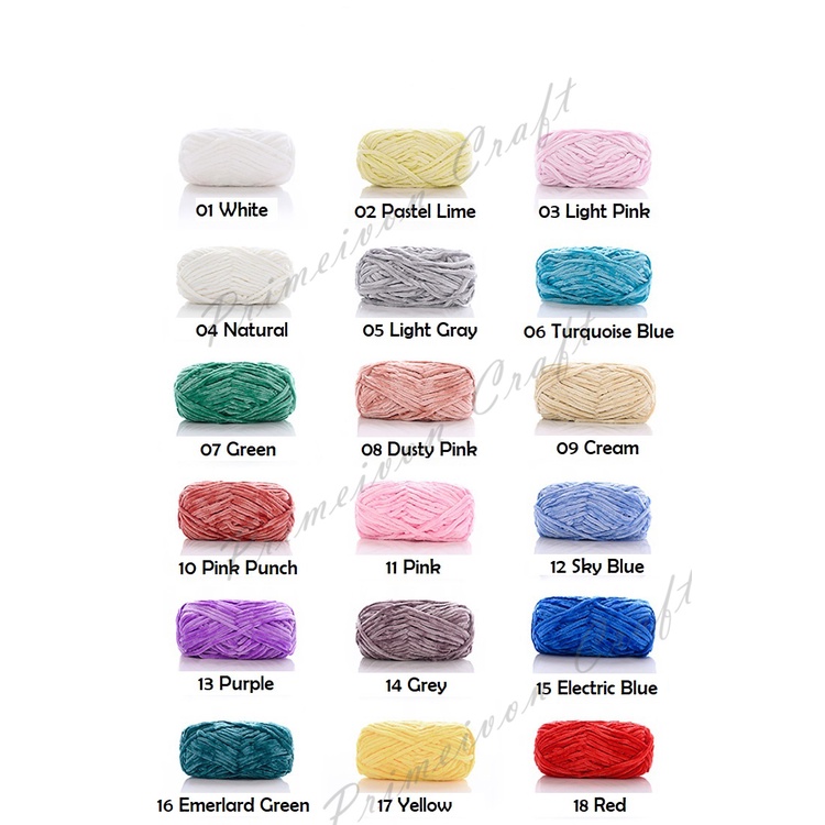 Jual Benang rajut beludru / velvet yarn BIG PLY VLB1 | Shopee Indonesia