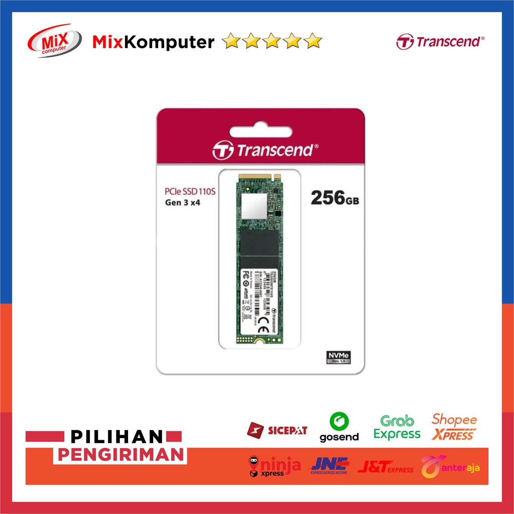 Jual SSD NVMe TRANSCEND 256GB M2 PCIe Gen3 x4 110S | Shopee Indonesia