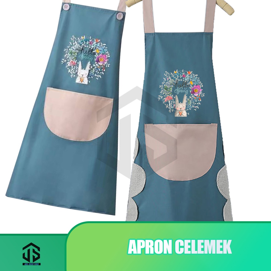 Jual APRON MASAK CELEMEK DAPUR WATERPROOF DESIGN UNIK MOTIF KELINCI ...