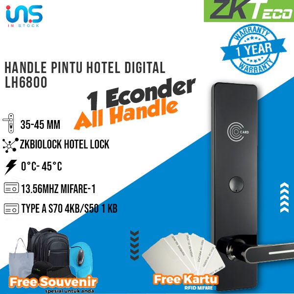 Jual Handle Pintu Hotel Digital ZKTECO LH6800 Hotel Door Lock | Shopee ...