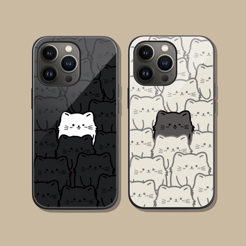 Jual Casing Motif Kucing Couple Untuk iPhone 11/12/13/14 Pro Max iP Xr ...
