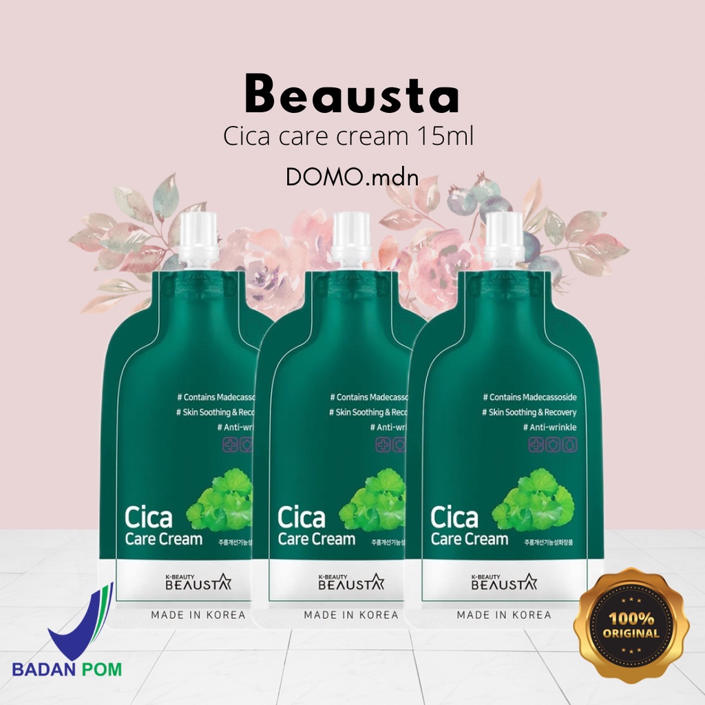 Jual BEAUSTA CICA CARE CREAM 15ml madecassoside smoothing anti wrinkle ...