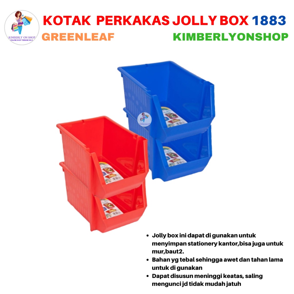 Jual Kotak Perkakas Sparepart Case Serbaguna Jolly Box 1883 Green Leaf ...