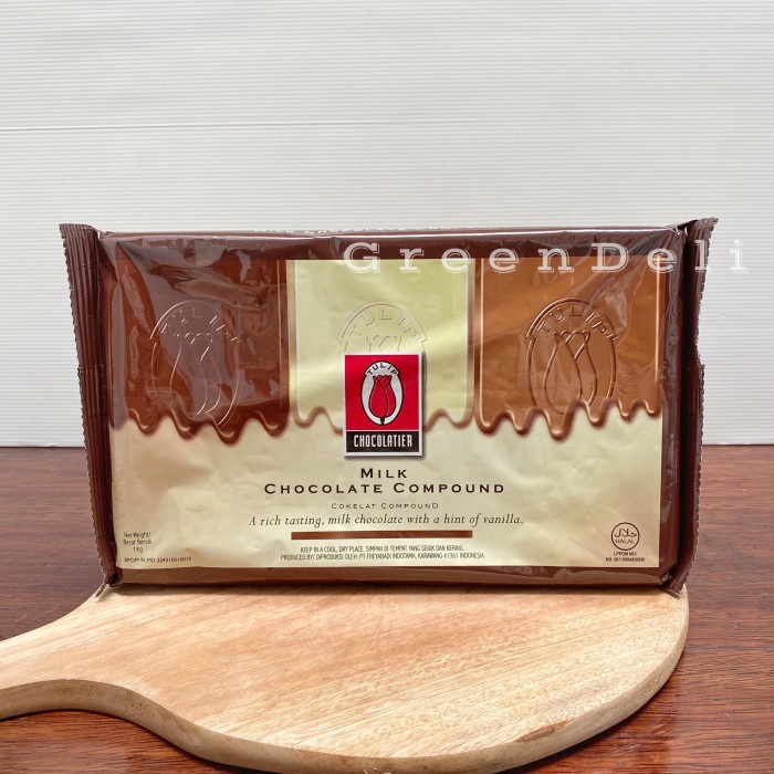 Jual Chocolate Compound Milk / Cokelat / Coklat Compound Tulip 1 KG ...