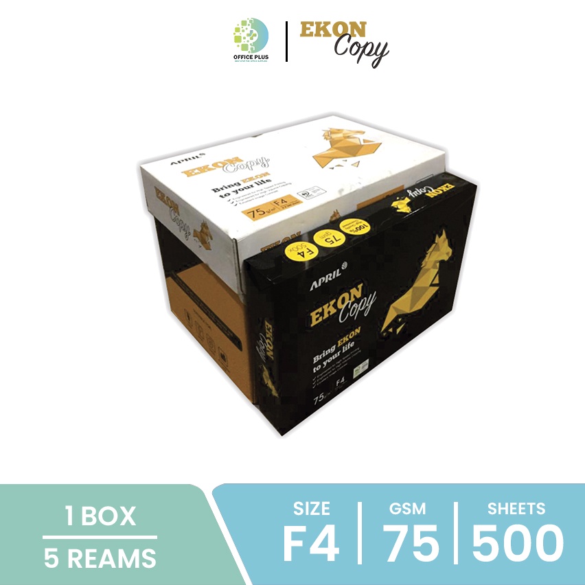 Jual Ekon Copy Paper Kertas HVS Folio F4 75 gsm 1 BOX Instant / Sameday ...