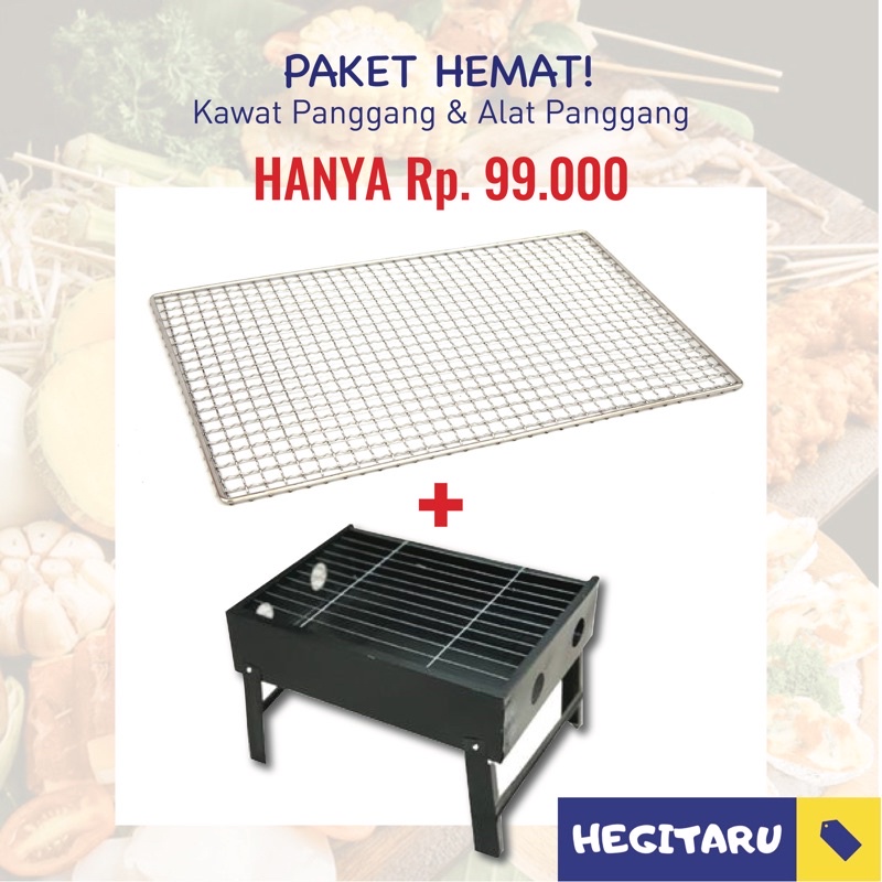 Jual PAKET HEMAT! KAWAT PANGGANG DAN ALAT PANGGANGAN BBQ SET ALAT ...