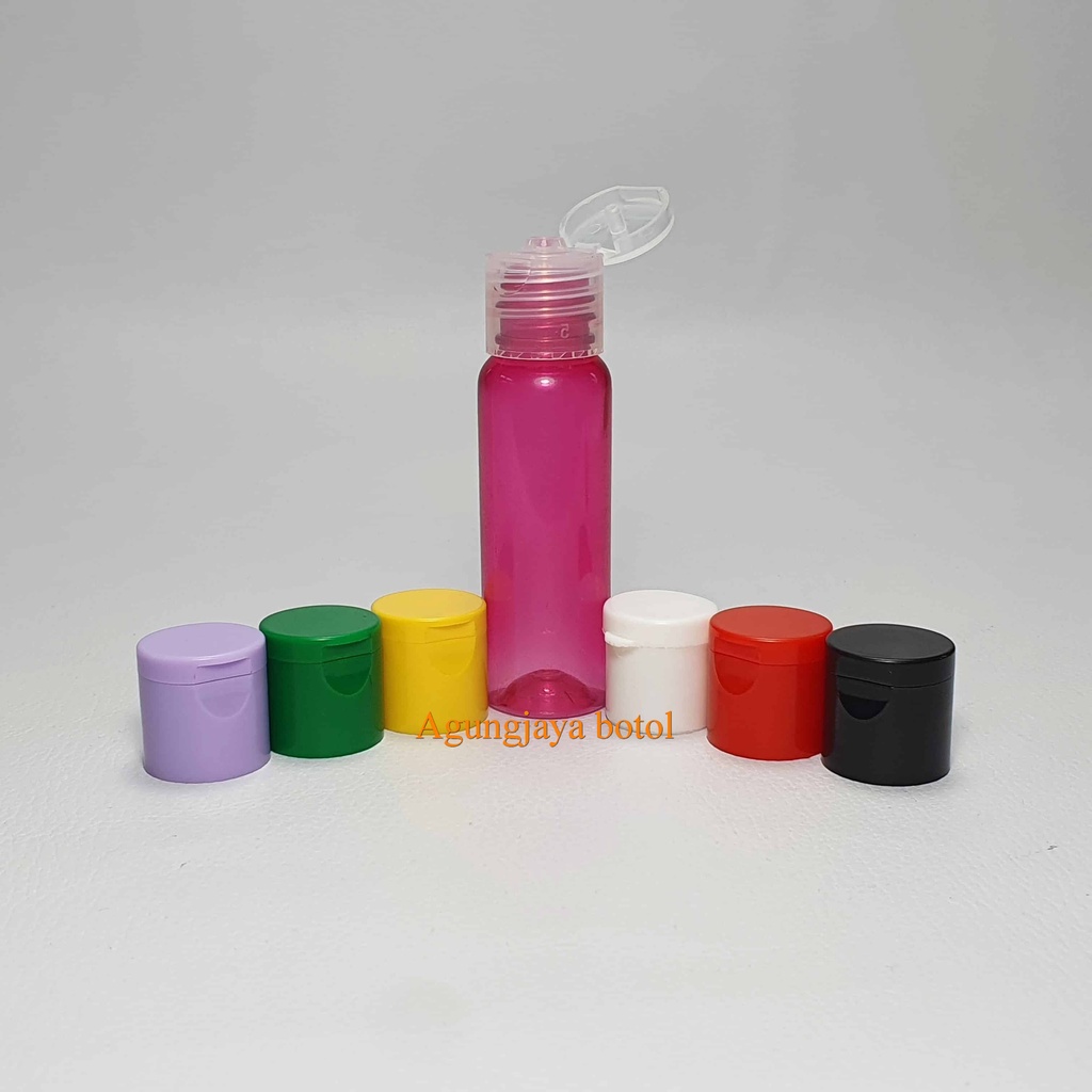 Jual Botol Pet 30 ml BR Merah Transparant Tutup Fliptop Neck 18 / Botol ...