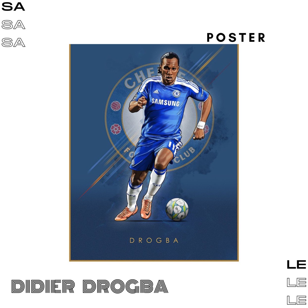 Jual POSTER DINDING DIDIER DROGBA - Ukuran A3/A4 (Bisa Custom Gambar ...